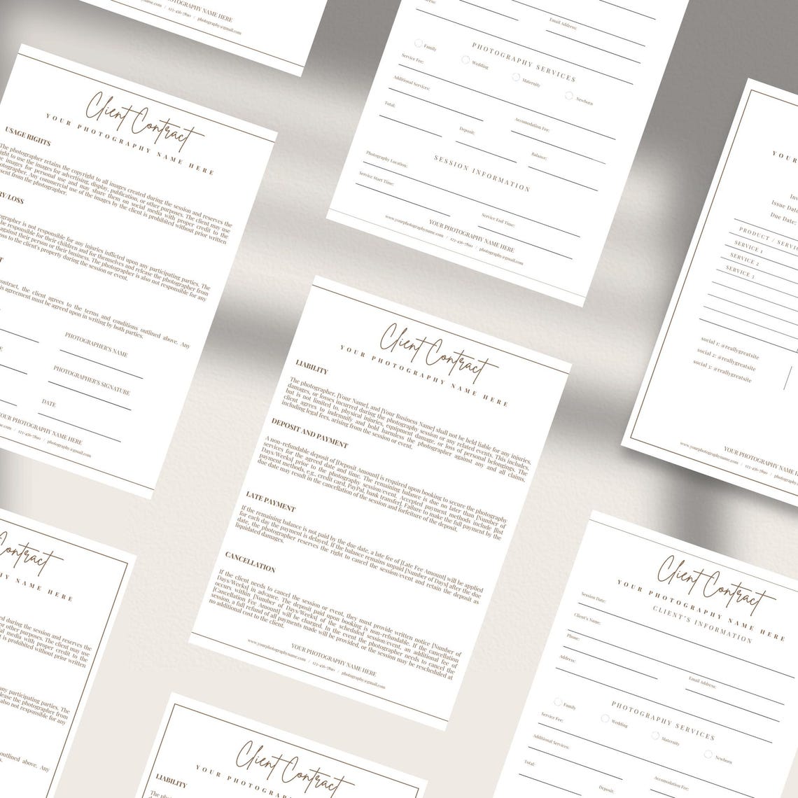 Photography Client Contract Template | Photography Forms | Client ...