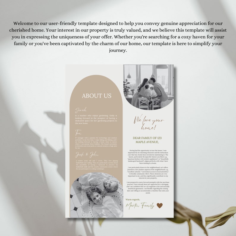 Home Offer Letter Template | Canva Buyer Offer Letter | Family Home ...