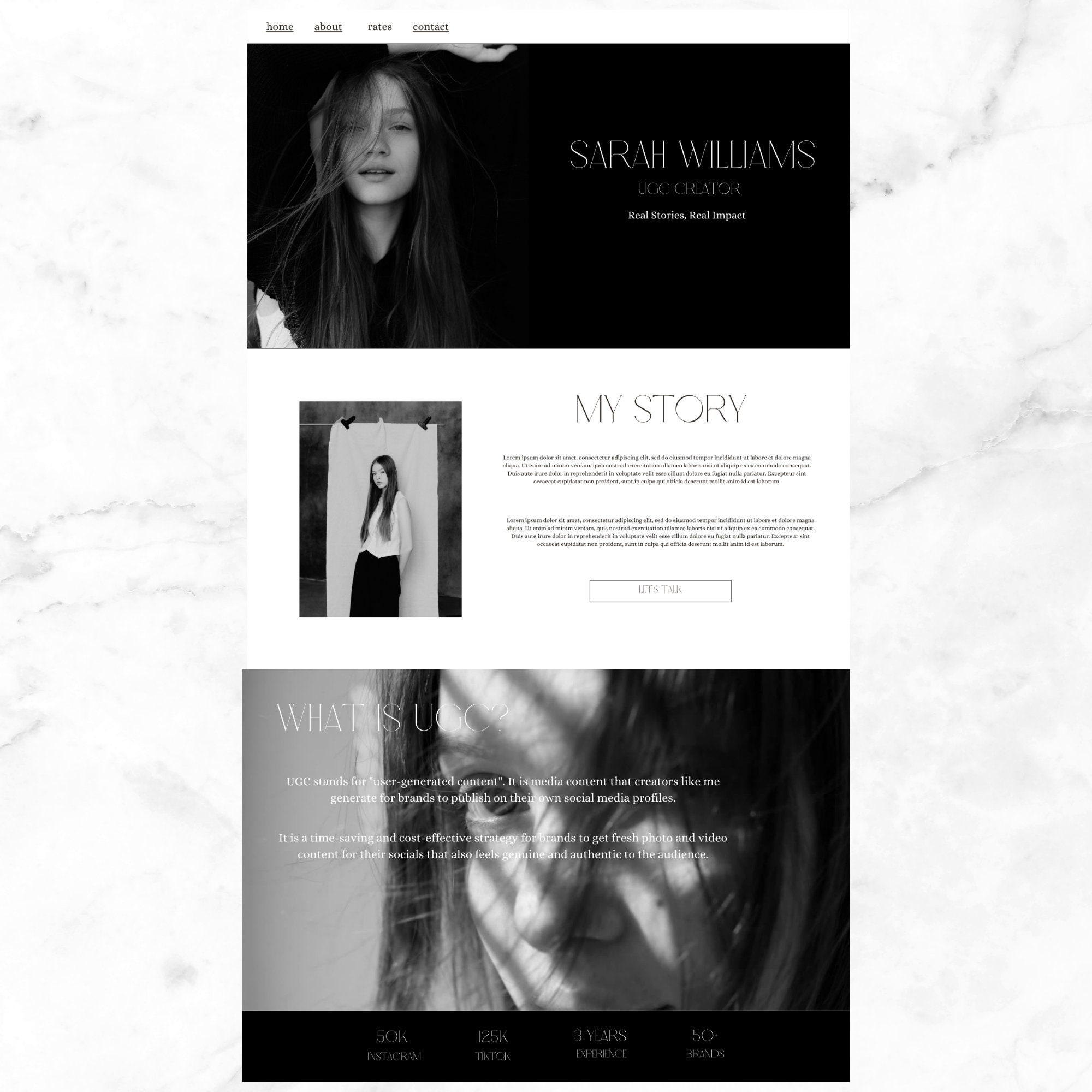 Portfolio Website Template Canva Template Website Canva Template ...