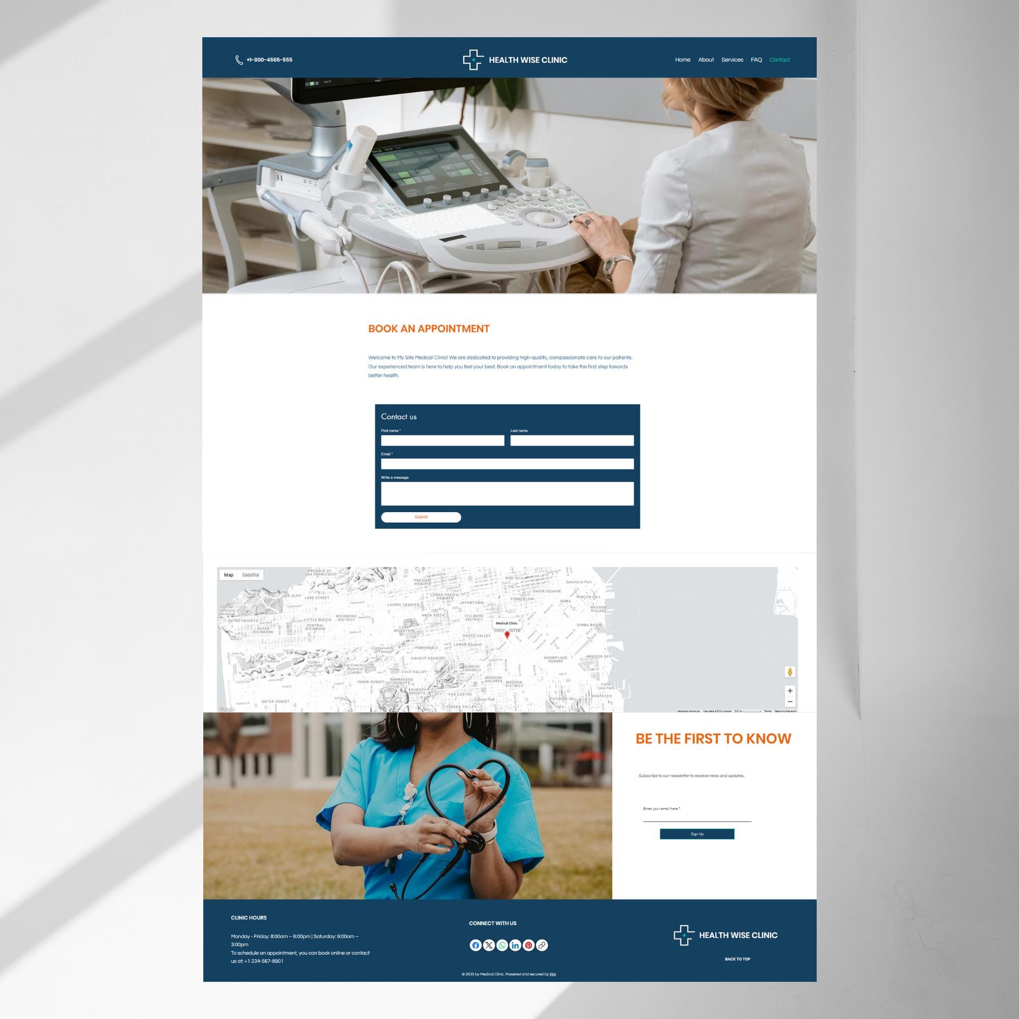 Medical Clinic Websitetemplate, Doctor Nurse Website, Wix Template, Wix ...