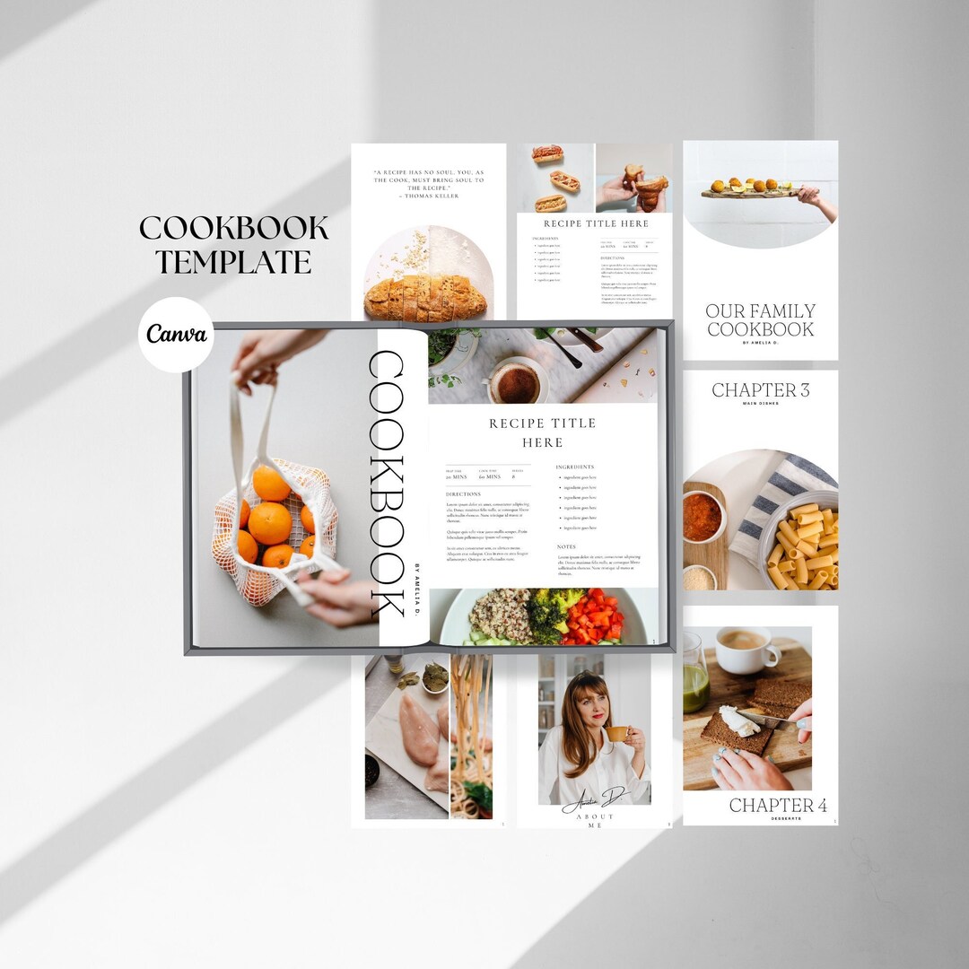 Cookbook Canva Template Family Cookbook Design Digital Magazine ...