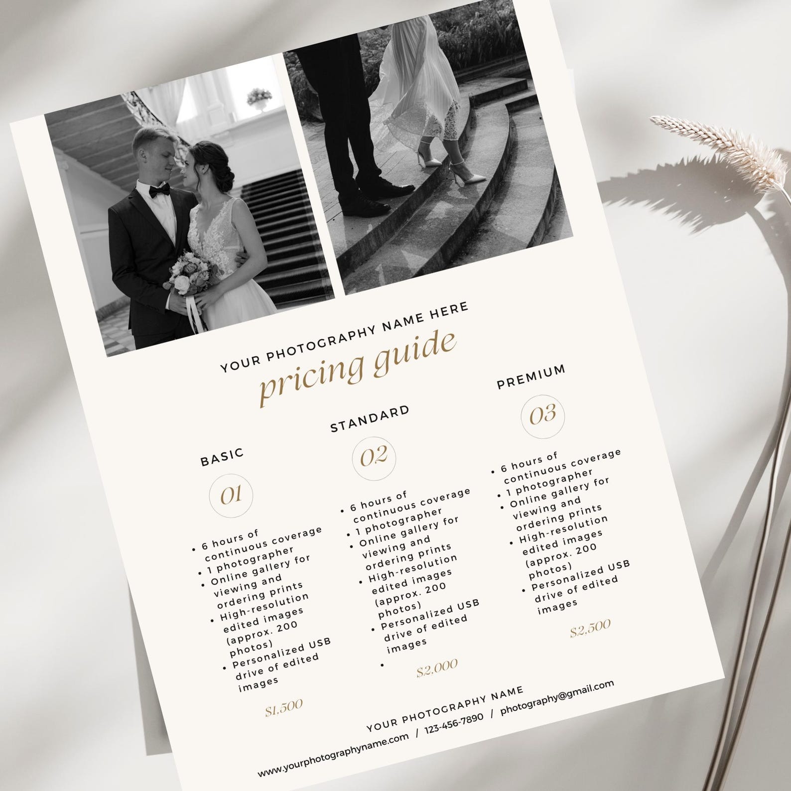 Wedding Photography Pricing Template | Wedding Pricing Guide List ...