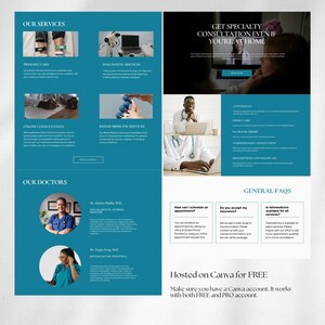 Medical Doctor Canva Website Templates, Doctor Medical Website Design ...