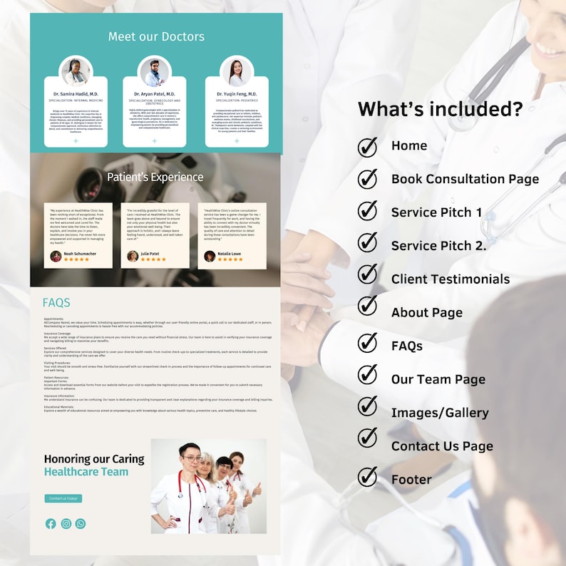 Medical Clinic Website Canva Healthcare Landing Page Design ...