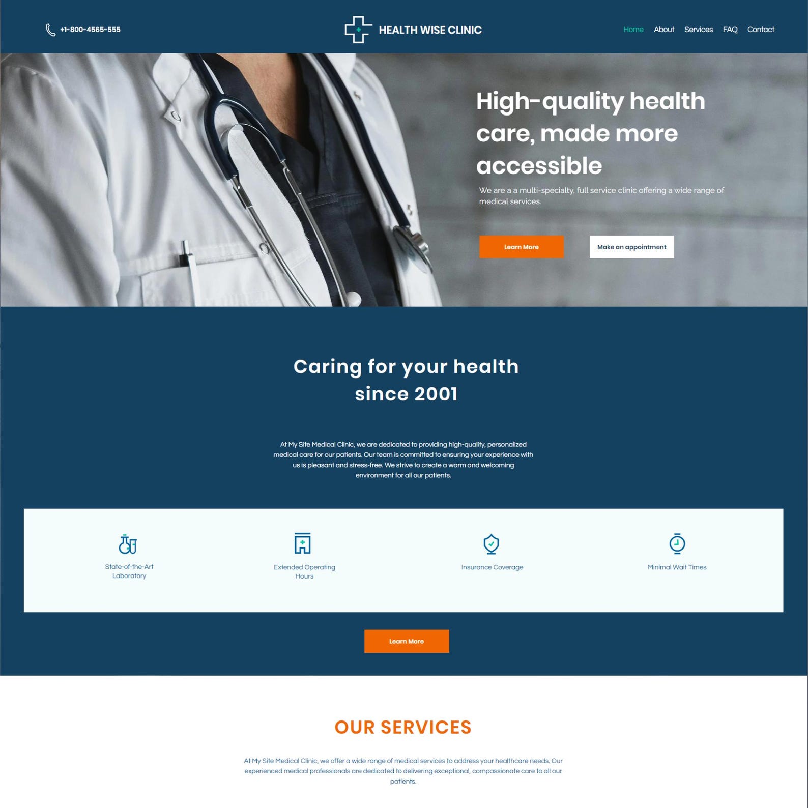 Wix Medical Website Template | Doctor & Therapist Template, Health Care ...