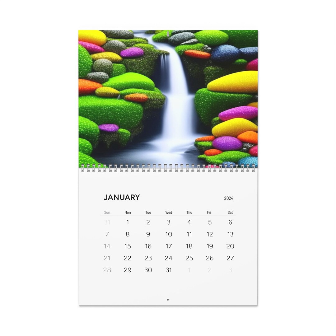 Calendar Fantasy Wall Calendar Landscape 2024 Calendar Gift Calendar ...