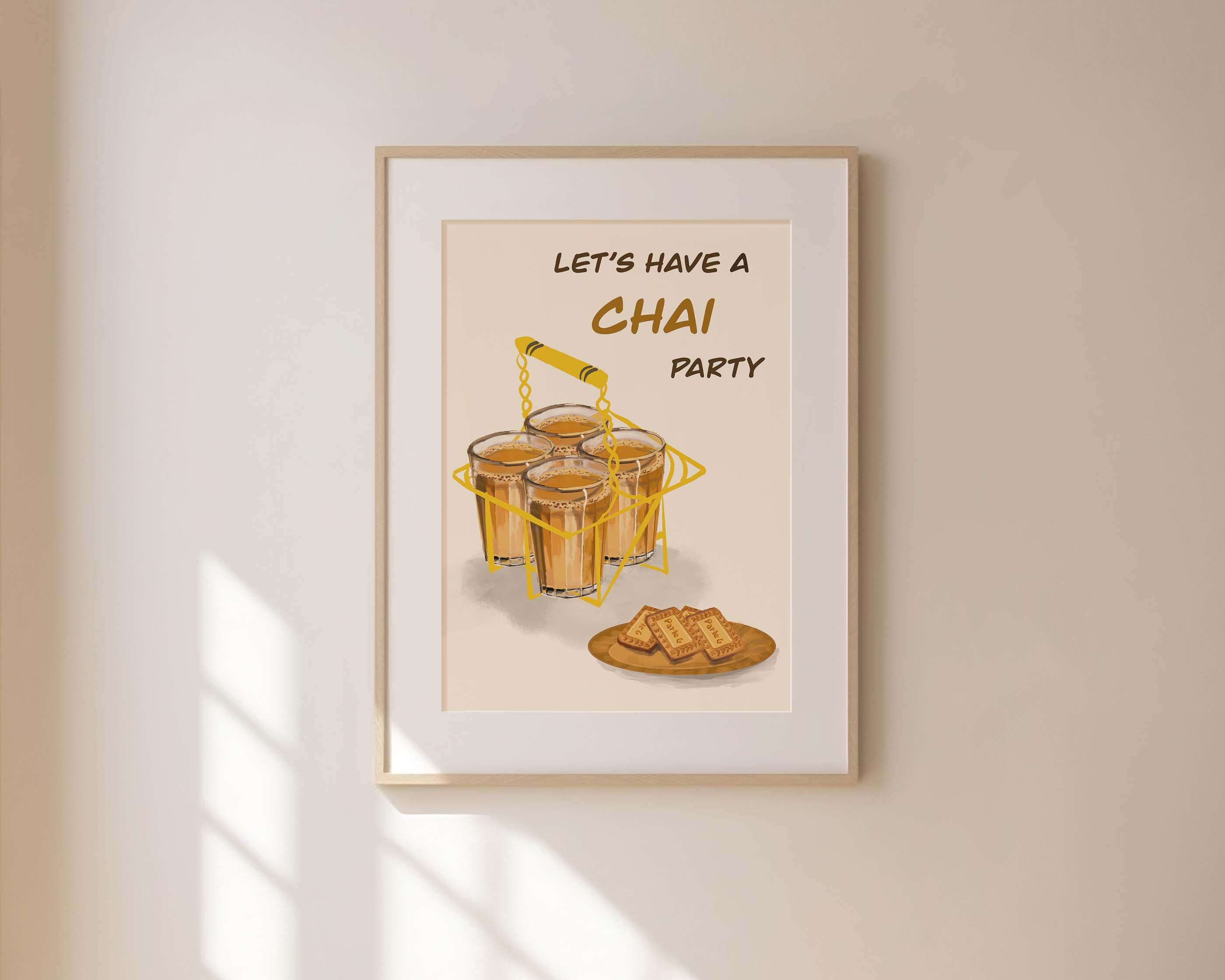 Indian Chai Painting, Velvet Paper Fine Art Print, Chai Painting for ...