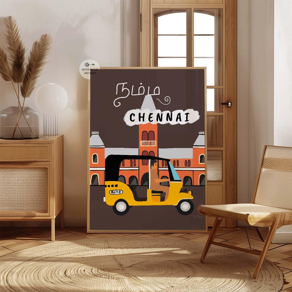 Chennai Auto Rickshaw Art Print, Indian Travel Poster (instant Download ...