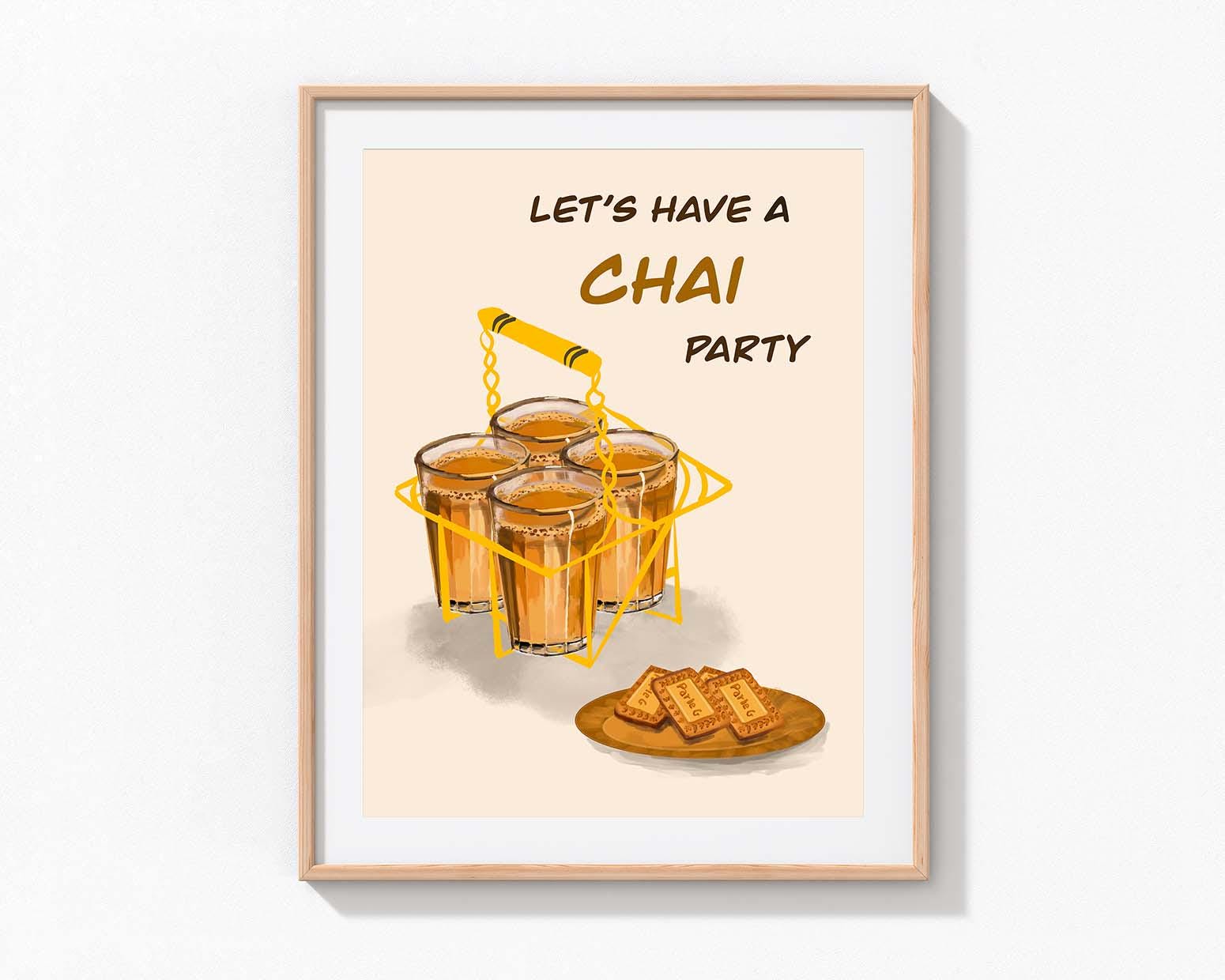 Indian Chai Painting, Velvet Paper Fine Art Print, Chai Painting for ...