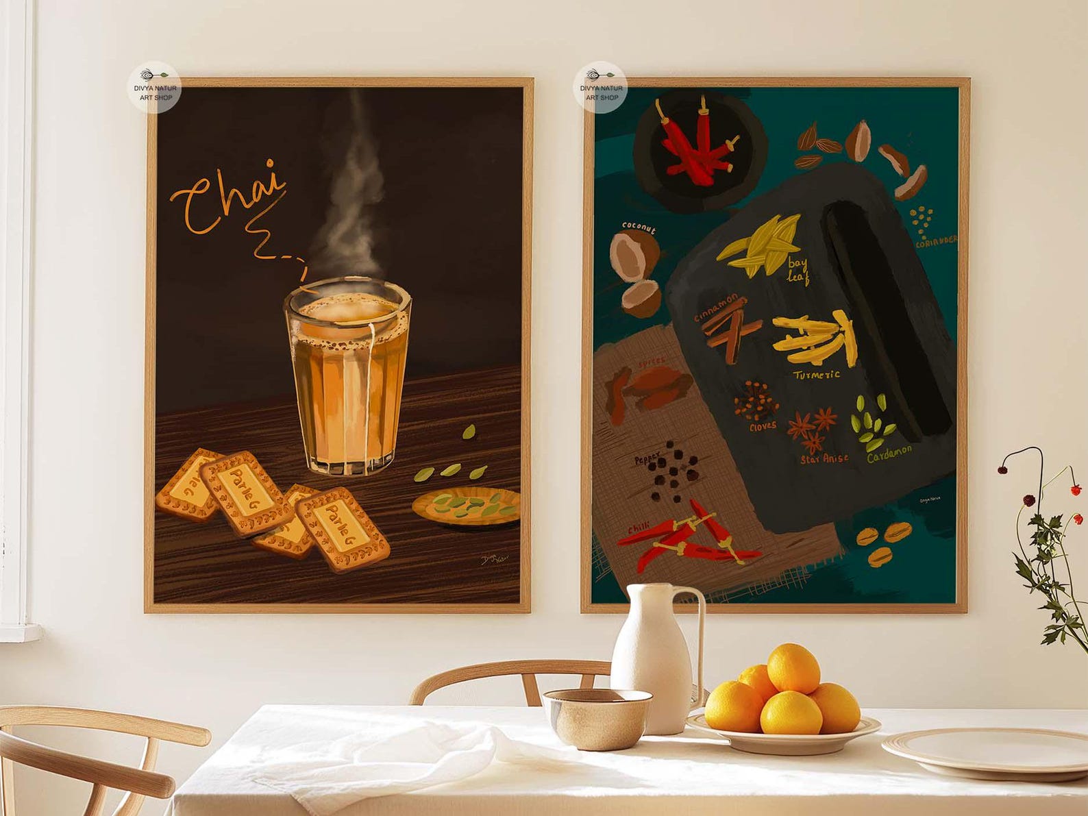 Indian Spices Art Print for Kitchen Walls, Instant Download, Spices of ...