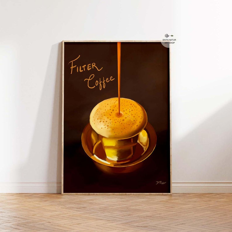 Filter Coffee Art, Indian Filter Coffee Painting, Traditional South ...