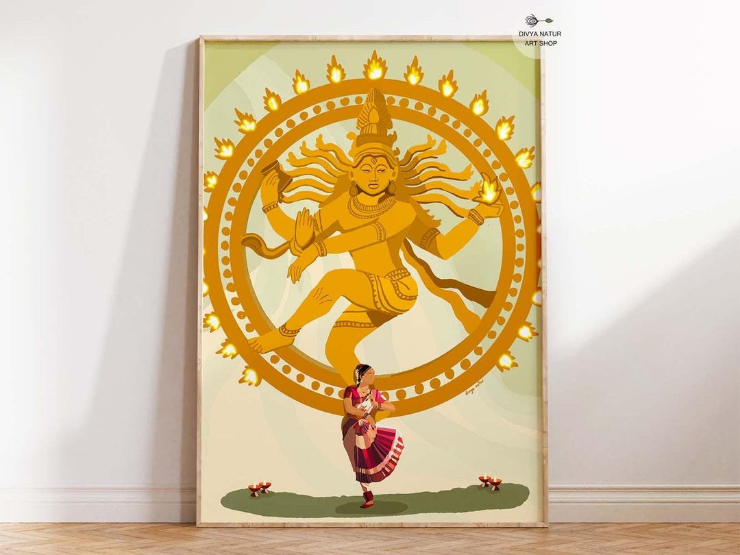Bharatanatyam Nataraja Indian Art Print: Indian Dance, Shiva Art ...