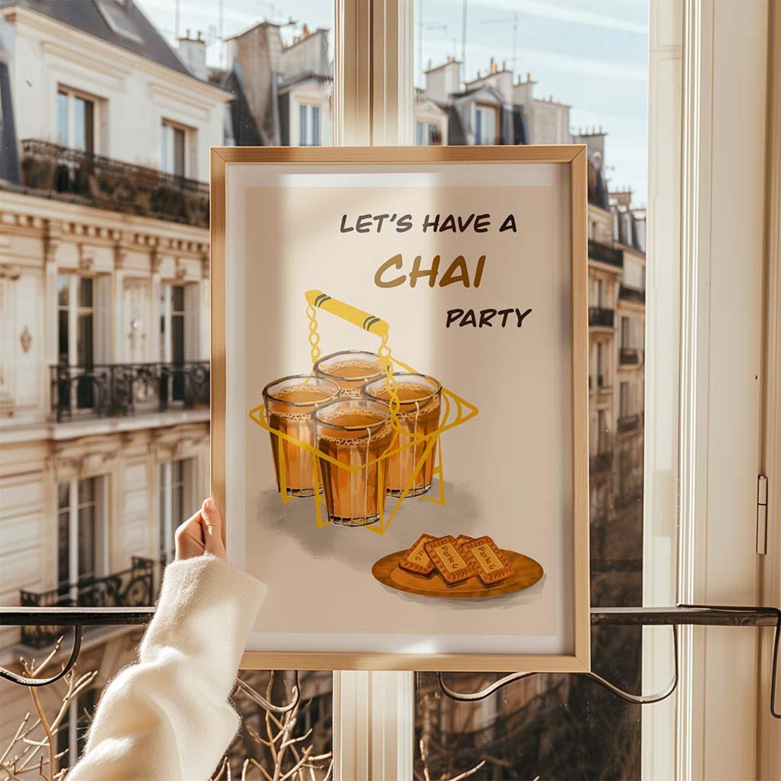 Indian Chai Painting, Velvet Paper Fine Art Print, Chai Painting for ...