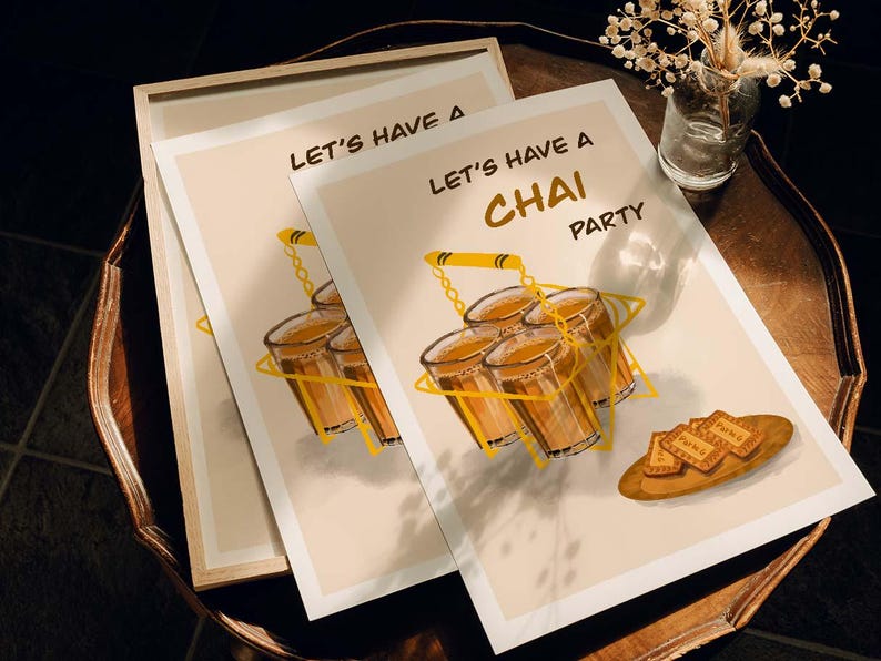 Indian Chai Painting, Velvet Paper Fine Art Print, Chai Painting for ...