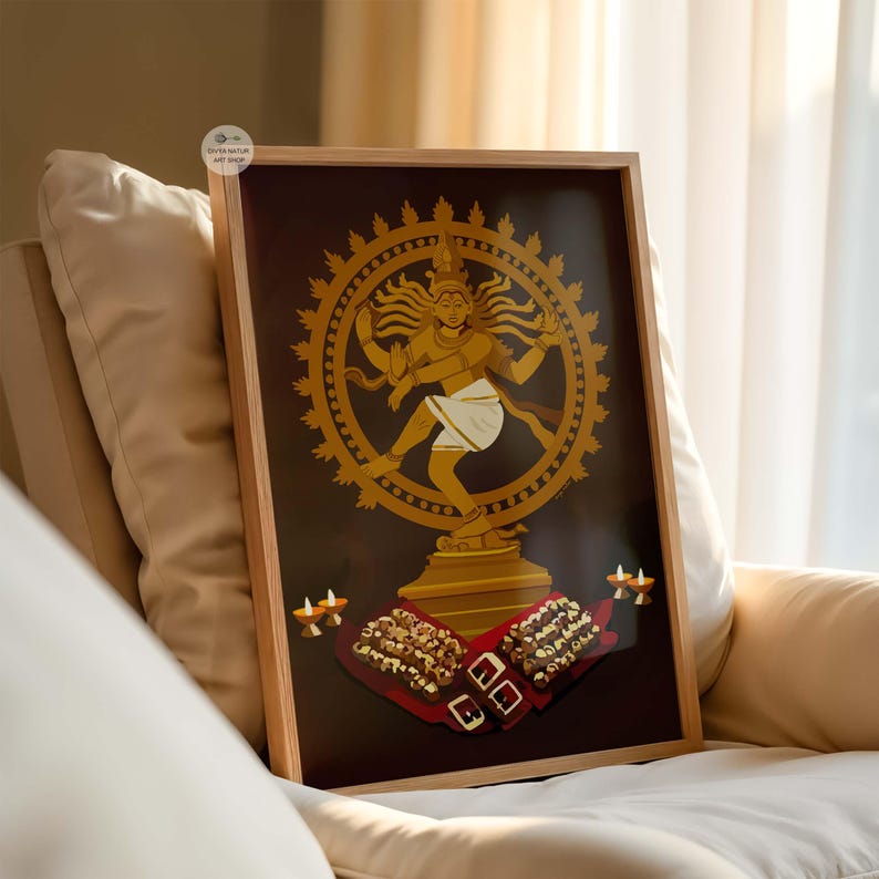 Nataraja & Bharatanatyam Art Prints, Indian Dance Decor (digital ...