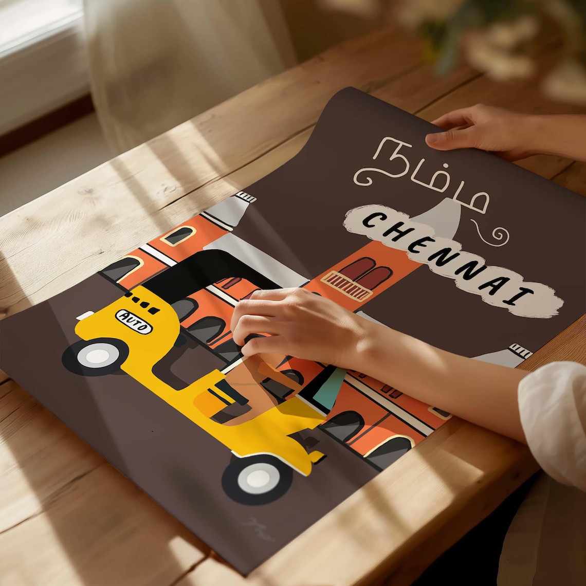 Chennai Auto Rickshaw Art, Instant Download, Indian City Travel Poster ...