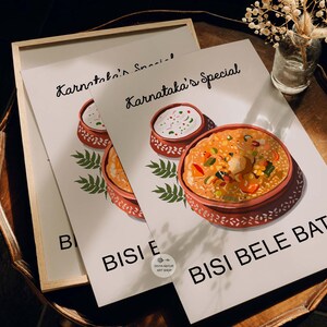 Bisi Bele Bath Art Print, Instant Download, Karnataka Food Art, Kannada ...