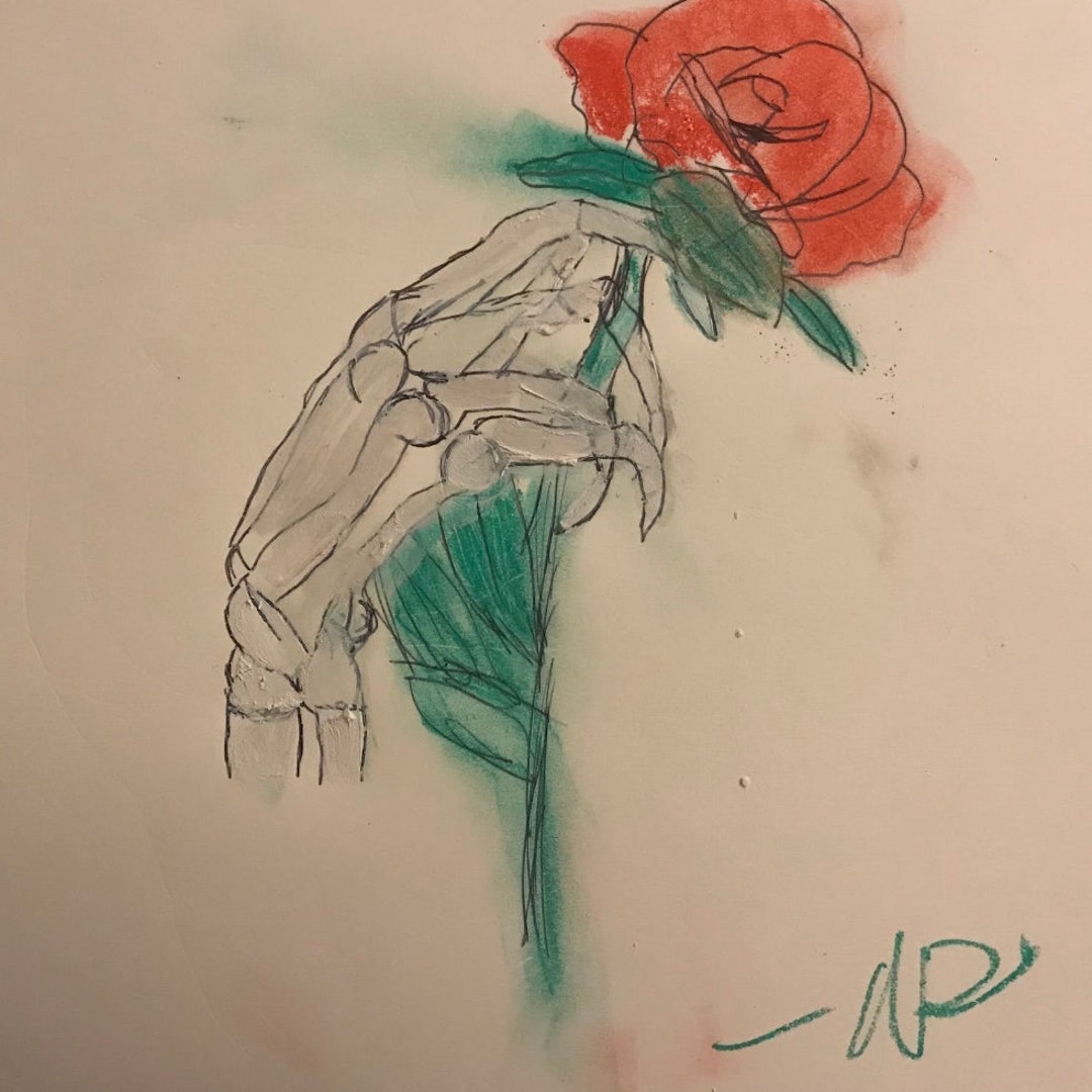 Skull Hand Print - Etsy