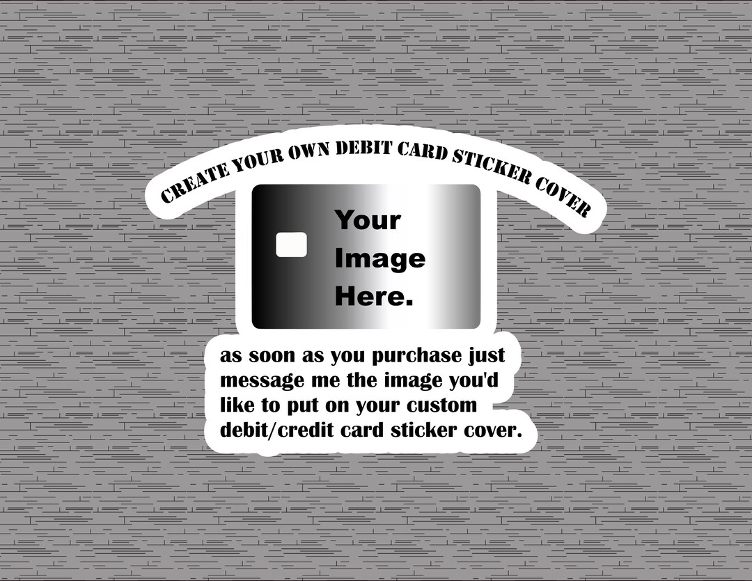 Custom Debit Card Sticker Cover - Etsy