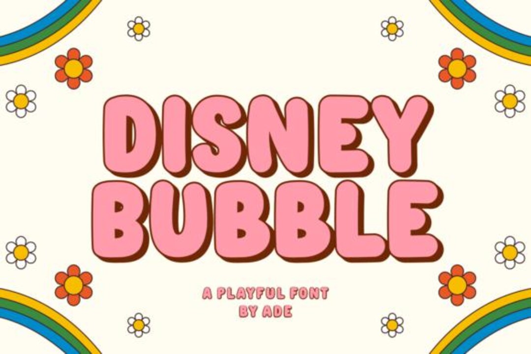 Bubble Cartoon Font - Playful Rounded Typeface for Kids Birthday Cricut ...