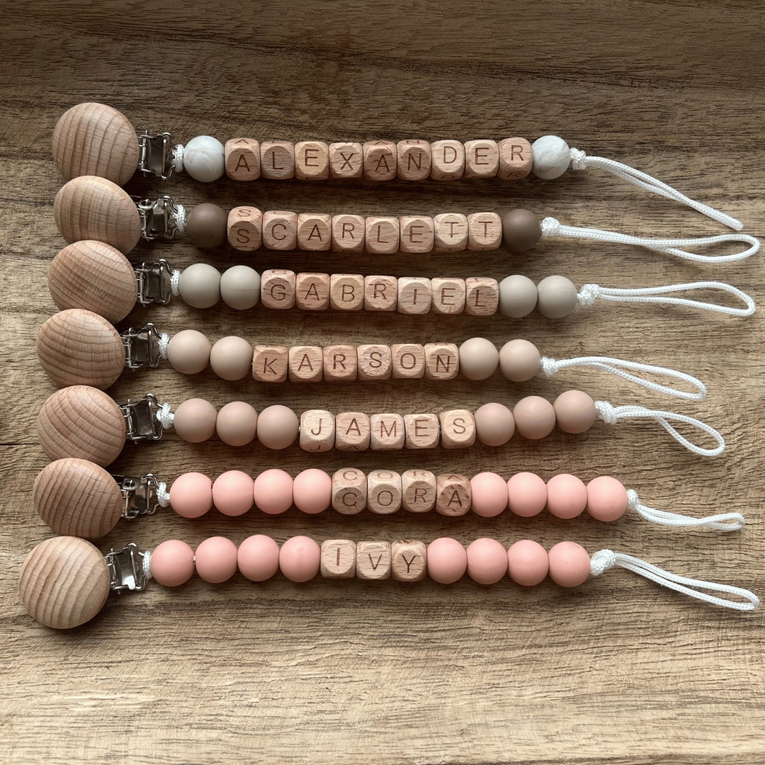 Custom Pacifier Clip With Baby Name | Custom Baby Pacifier Clip ...