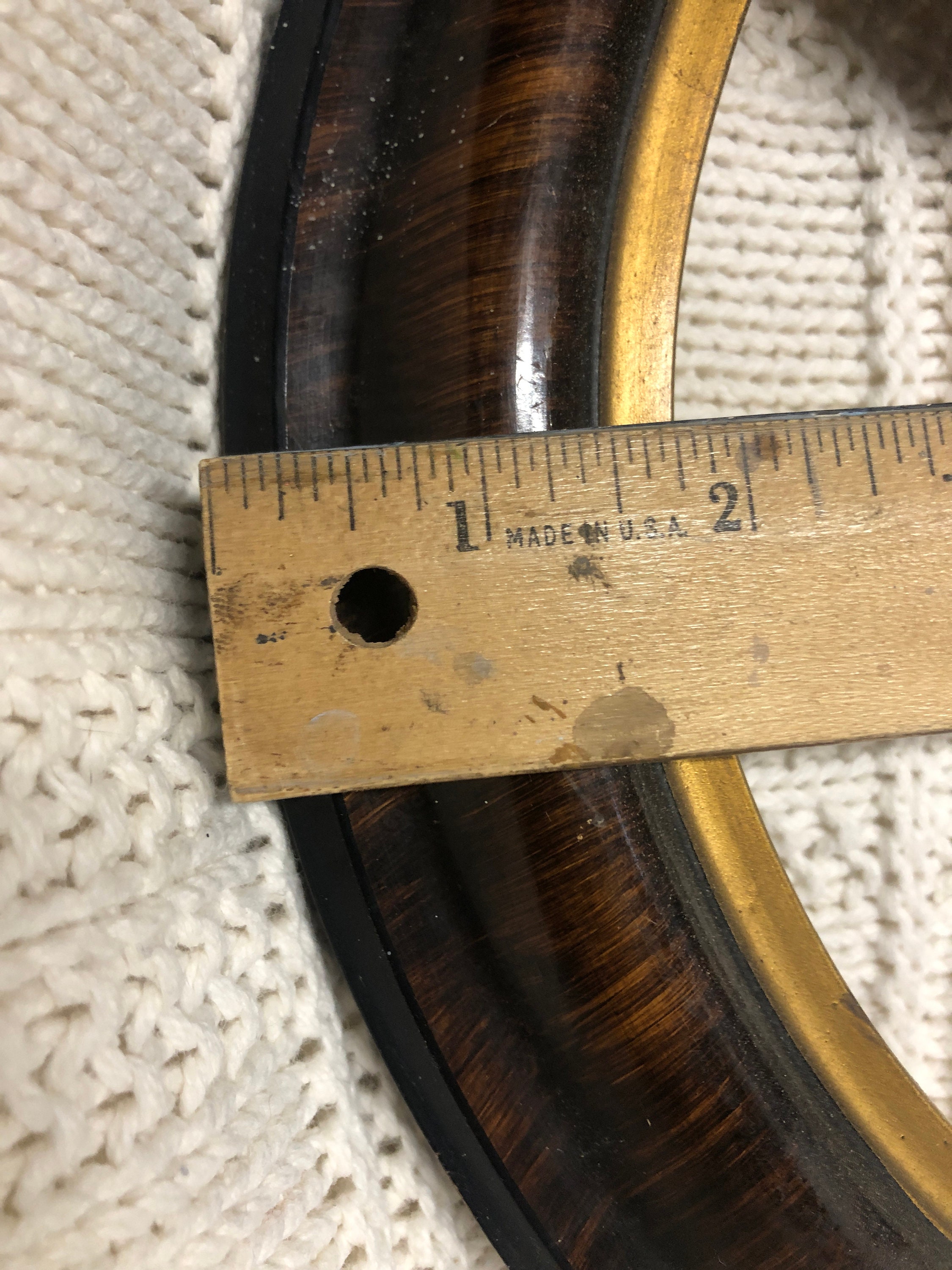 Vintage Oval Frame With Gold Leaf and Tortoise Shell Like Finish 13 1/2 ...