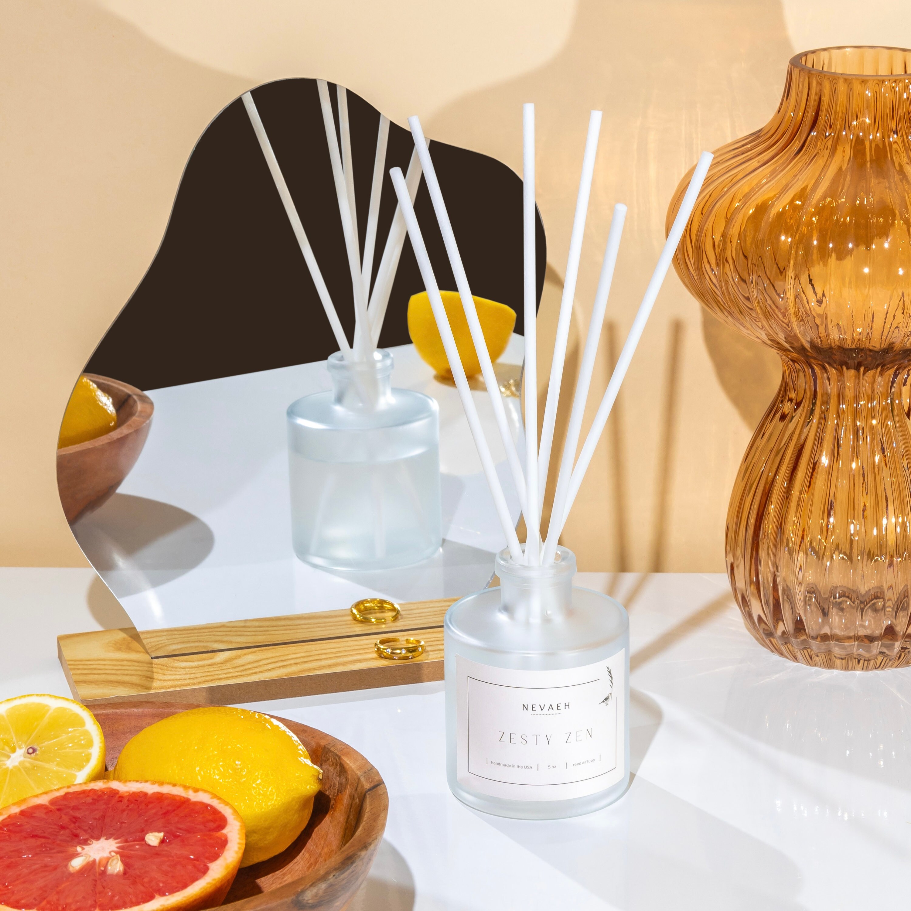 NEVAEH Reed Diffuser aromatherapy home Decor room Fragrance essential ...