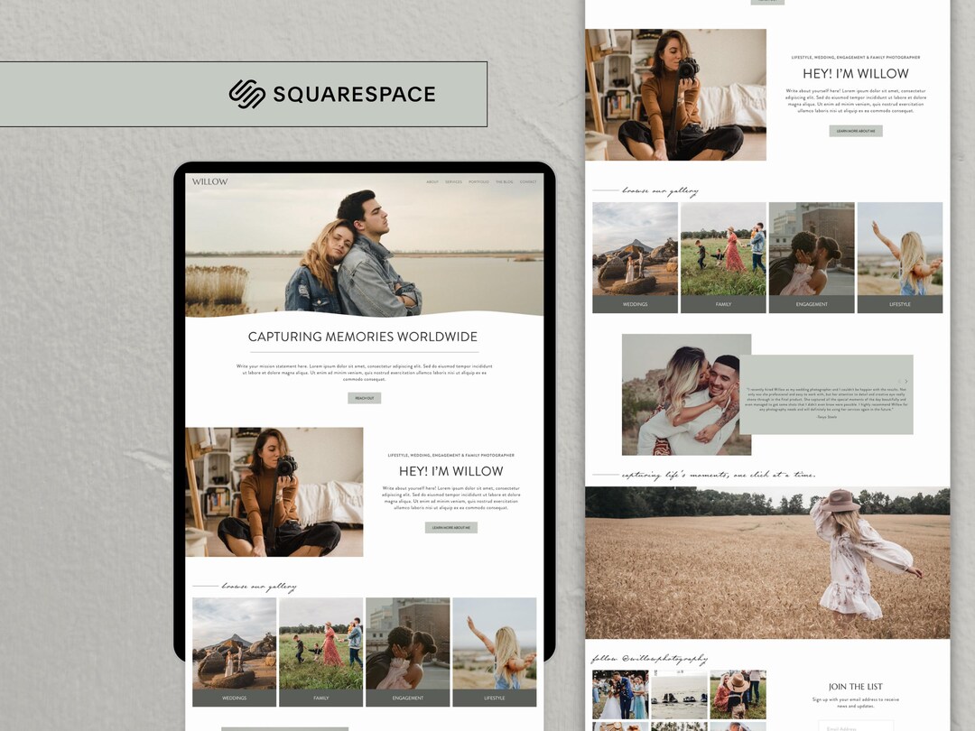 Squarespace Photography Website Template, Squarespace 7.1 Template ...