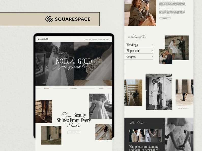 Squarespace Website Template for Wedding, Elopement & Luxury ...