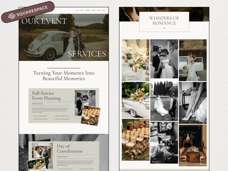 Squarespace Website Template for Wedding Planners & Luxury Event ...