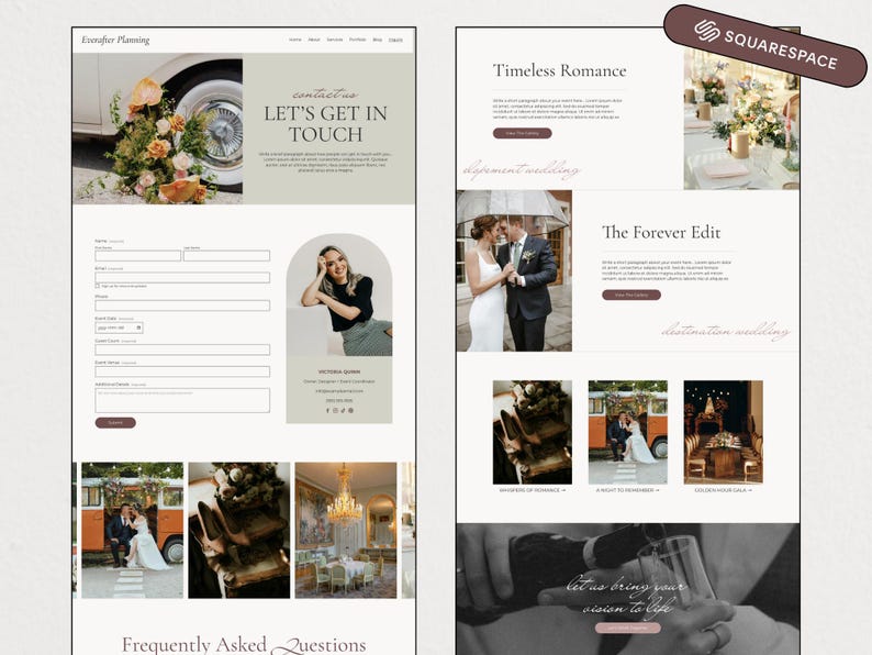Squarespace Website Template for Wedding Planners & Luxury Event ...