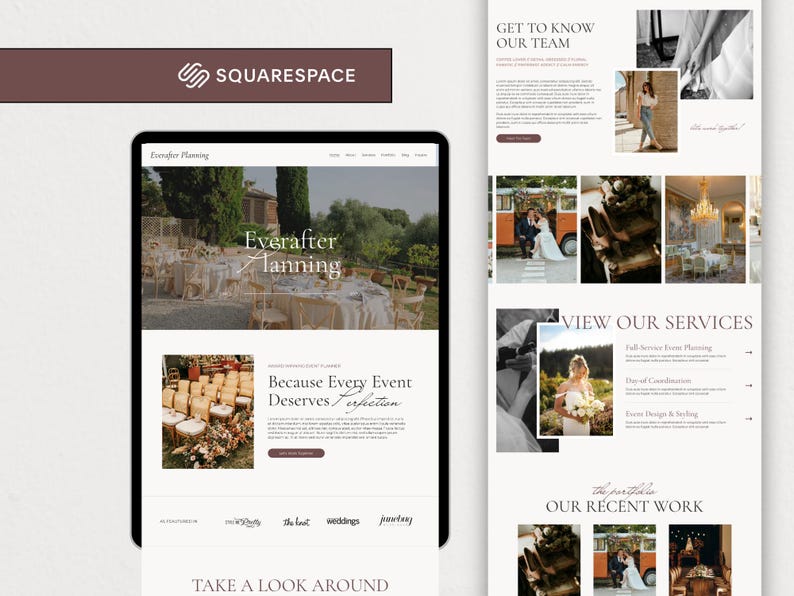 Squarespace Website Template for Wedding Planners & Luxury Event ...