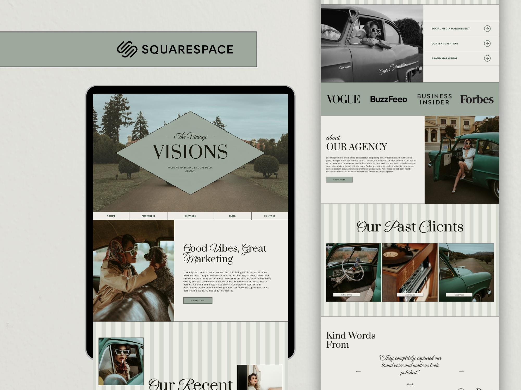 Squarespace Website Template for Entrepreneurs, Marketing Agencies ...