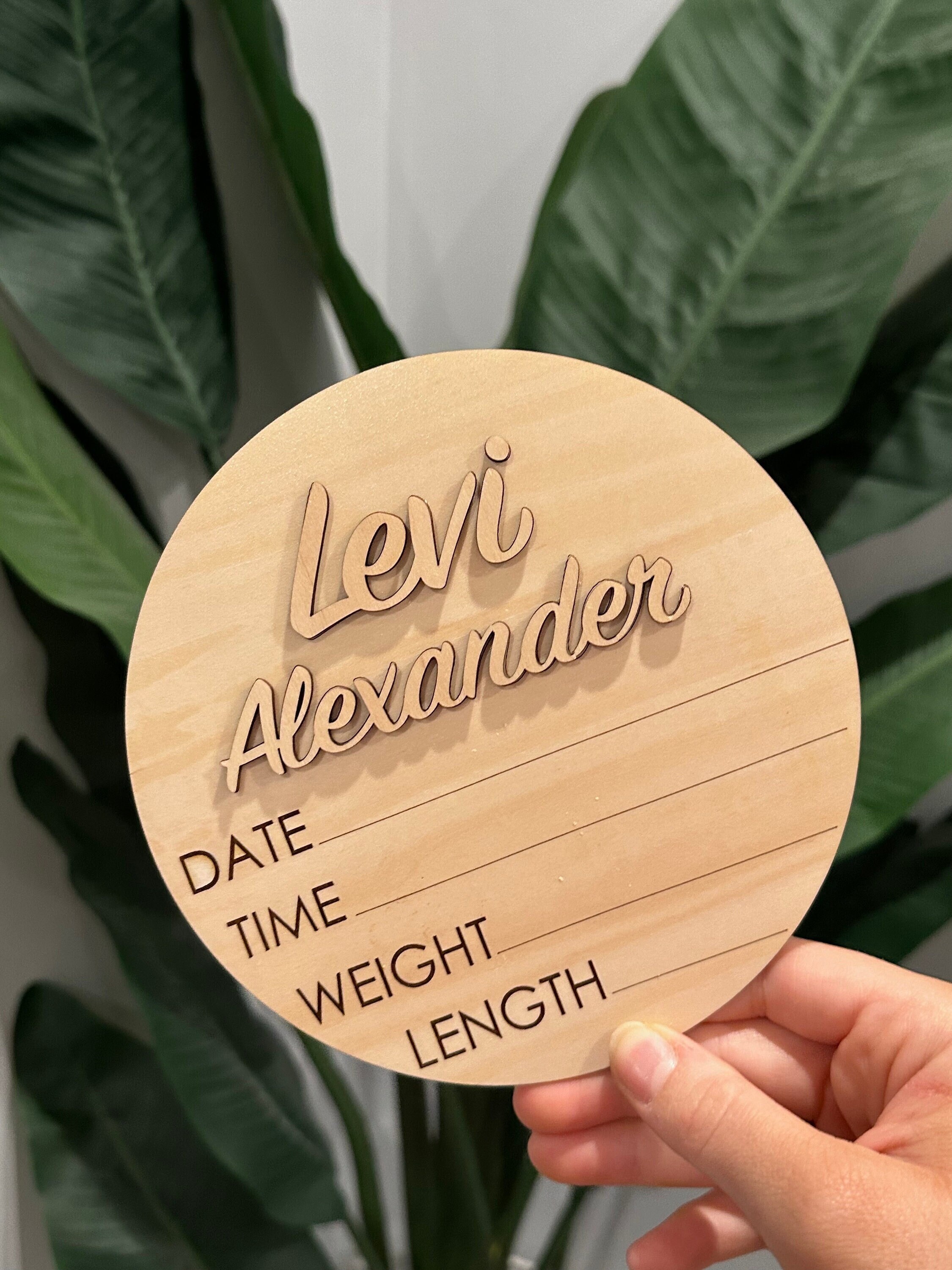 Wood Baby Announcement Sign -- Personalized With Name - Etsy