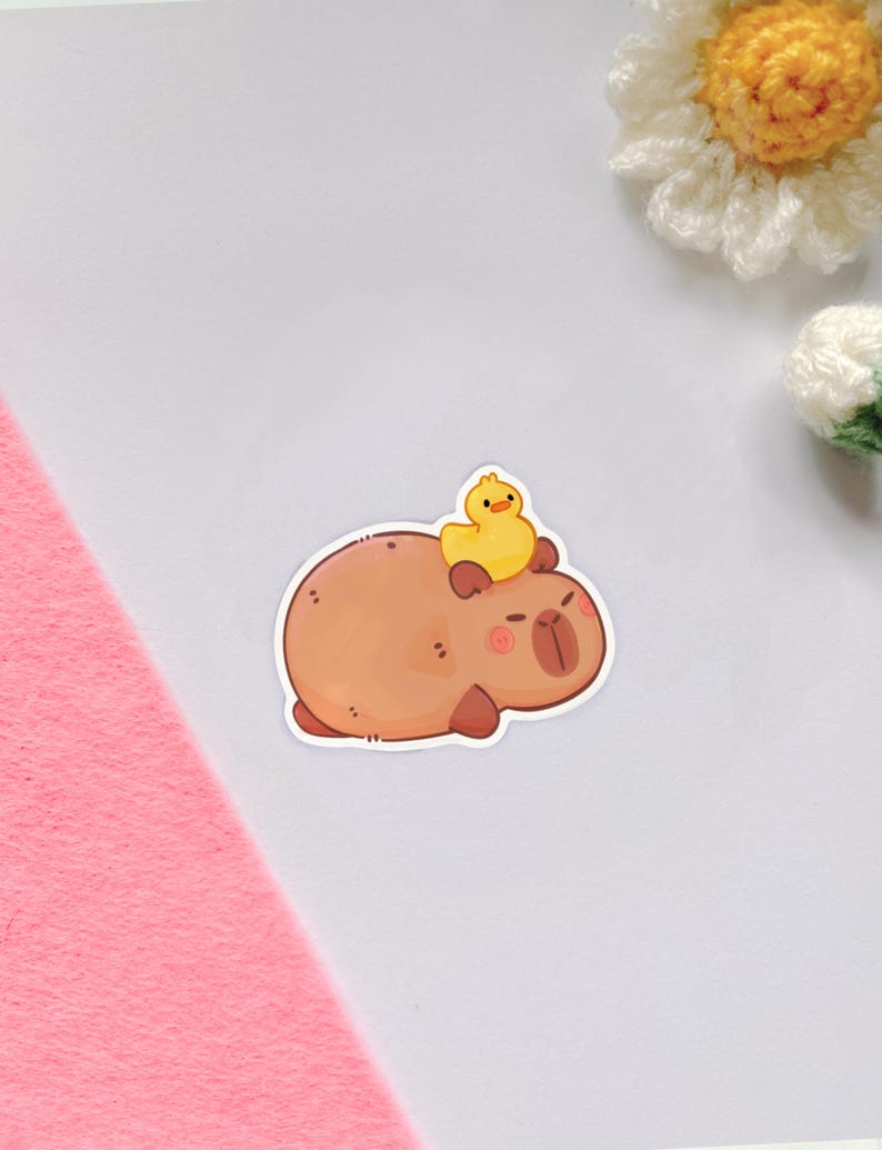 Capybara Die-cut Sticker Set | Cute & Kawaii Splashproof Sticker - Etsy