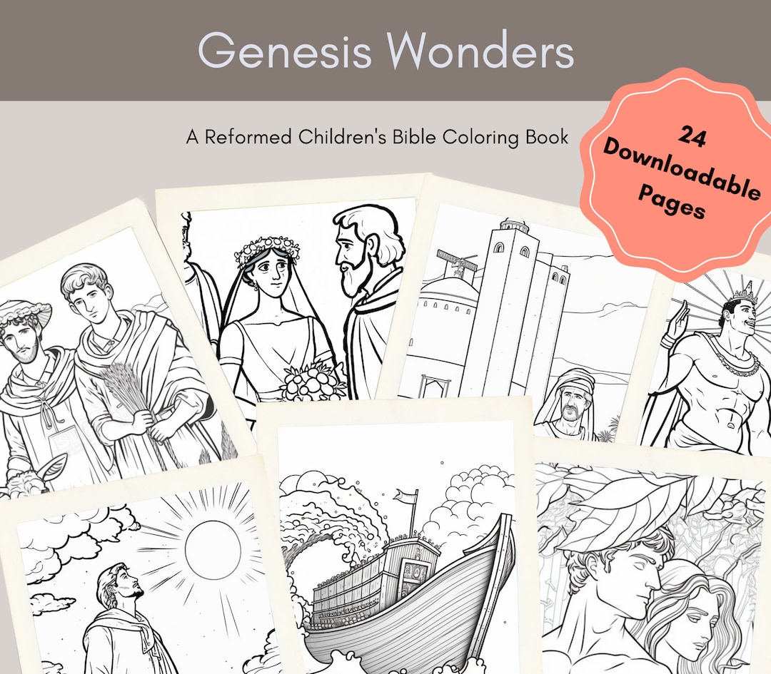 Genesis Wonders: Reformed Children's Bible Coloring Book - Digital ...