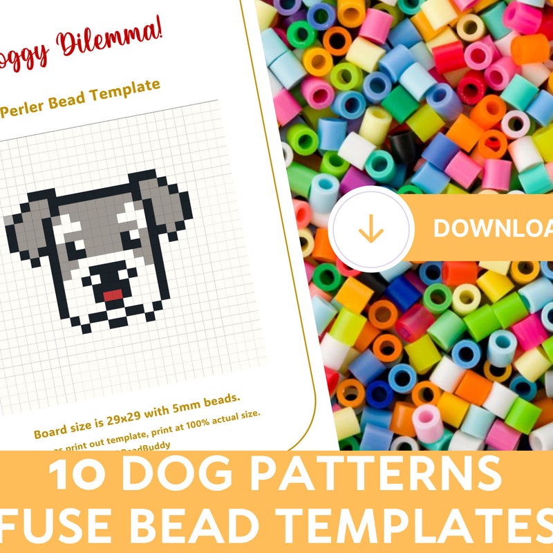 Perler Dog Bead Pattern - Etsy