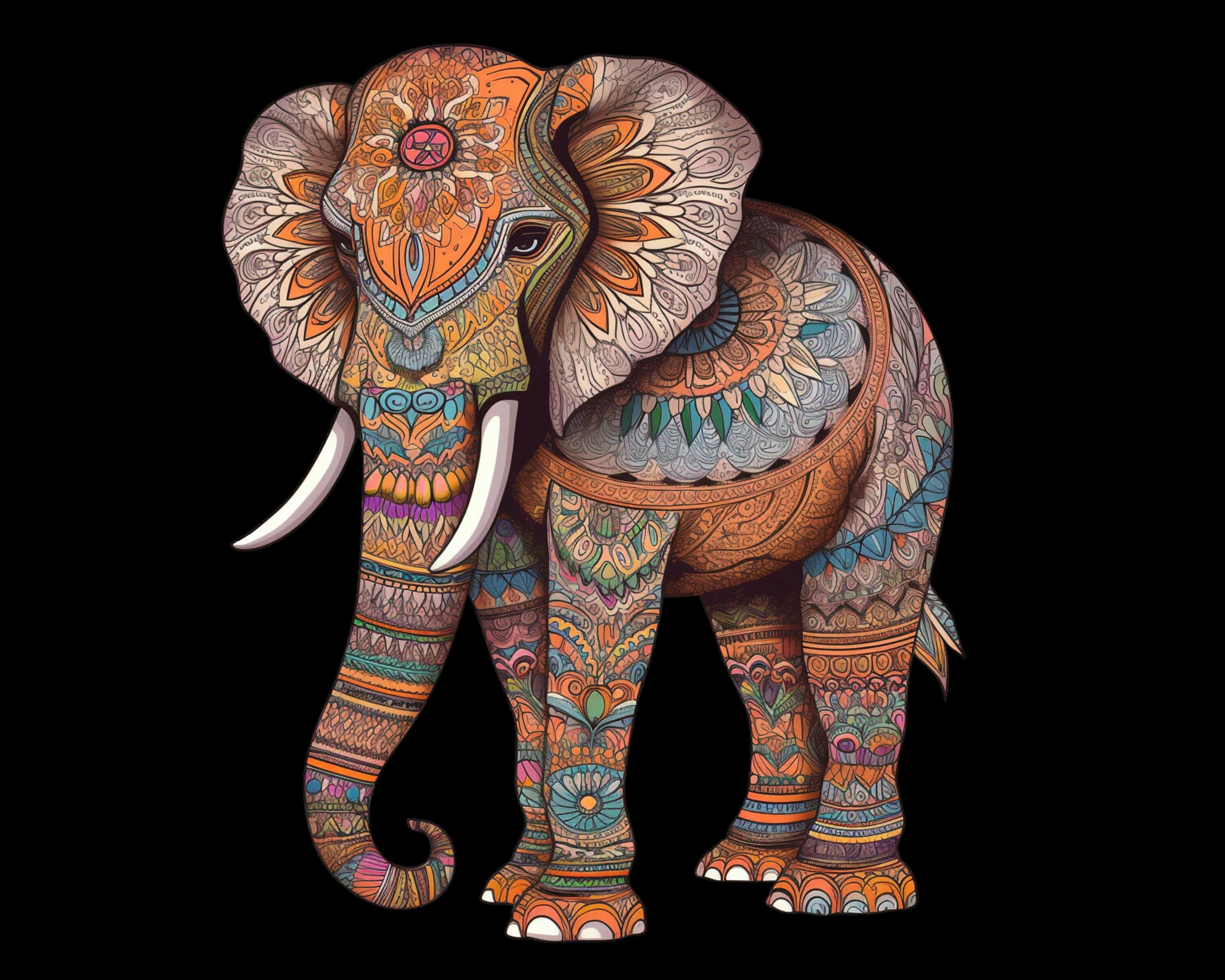 Mandala Infused Animals, 60 Coloring Pages, 20 Different Kinds of ...