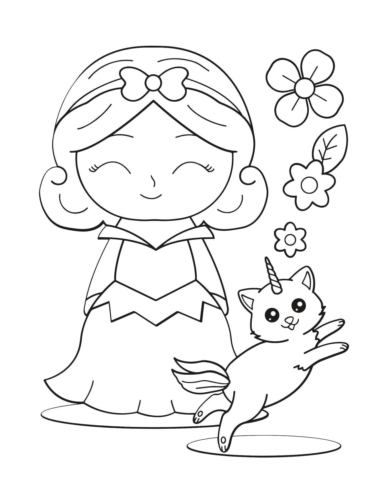 30 Little Princess Coloring Pages, Kids Coloring Book, Instant PDF ...