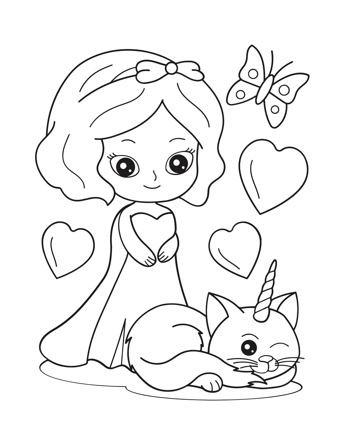 30 Little Princess Coloring Pages, Kids Coloring Book, Instant PDF ...