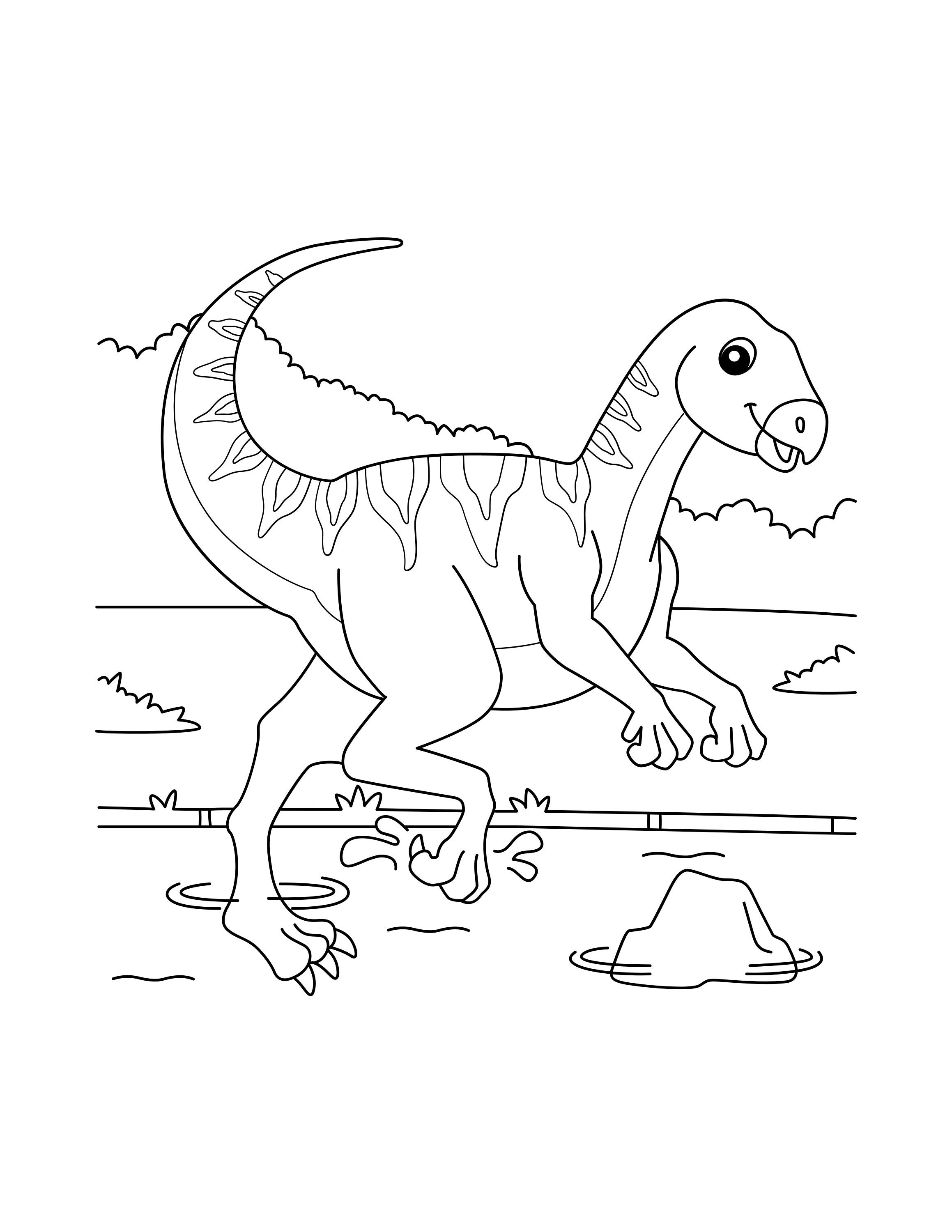 30 Dinosaur Coloring Pages for Kids, Kids Coloring Book, Instant ...
