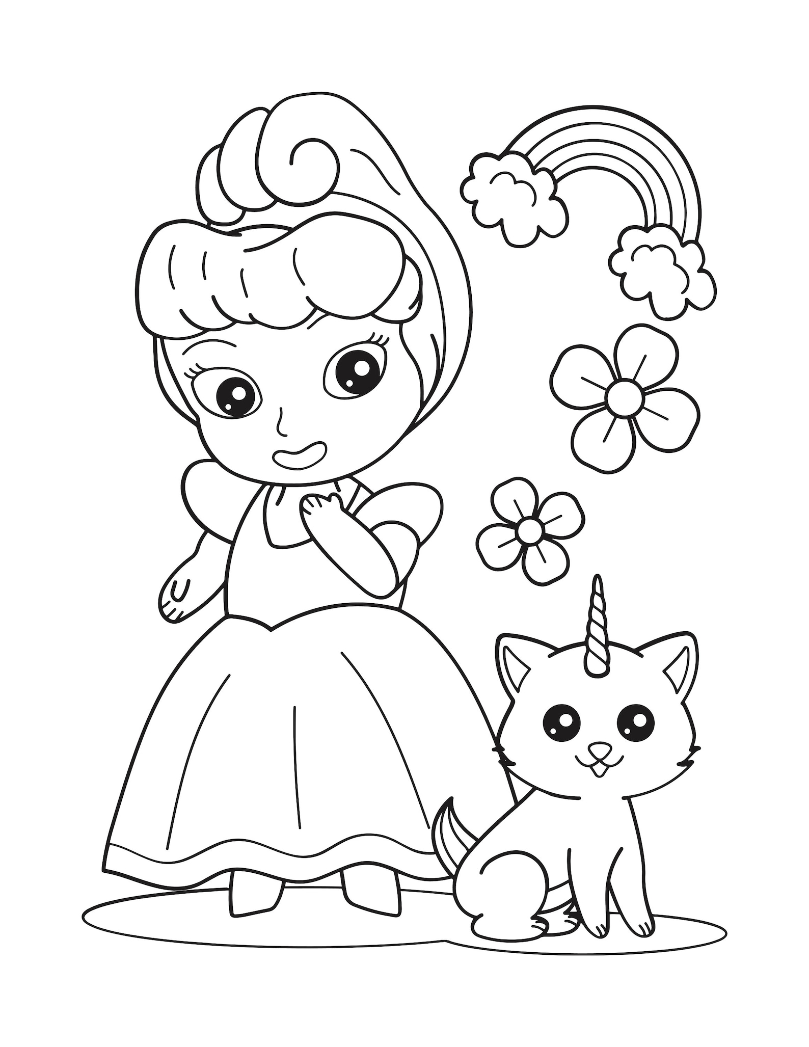 30 Little Princess Coloring Pages, Kids Coloring Book, Instant PDF ...