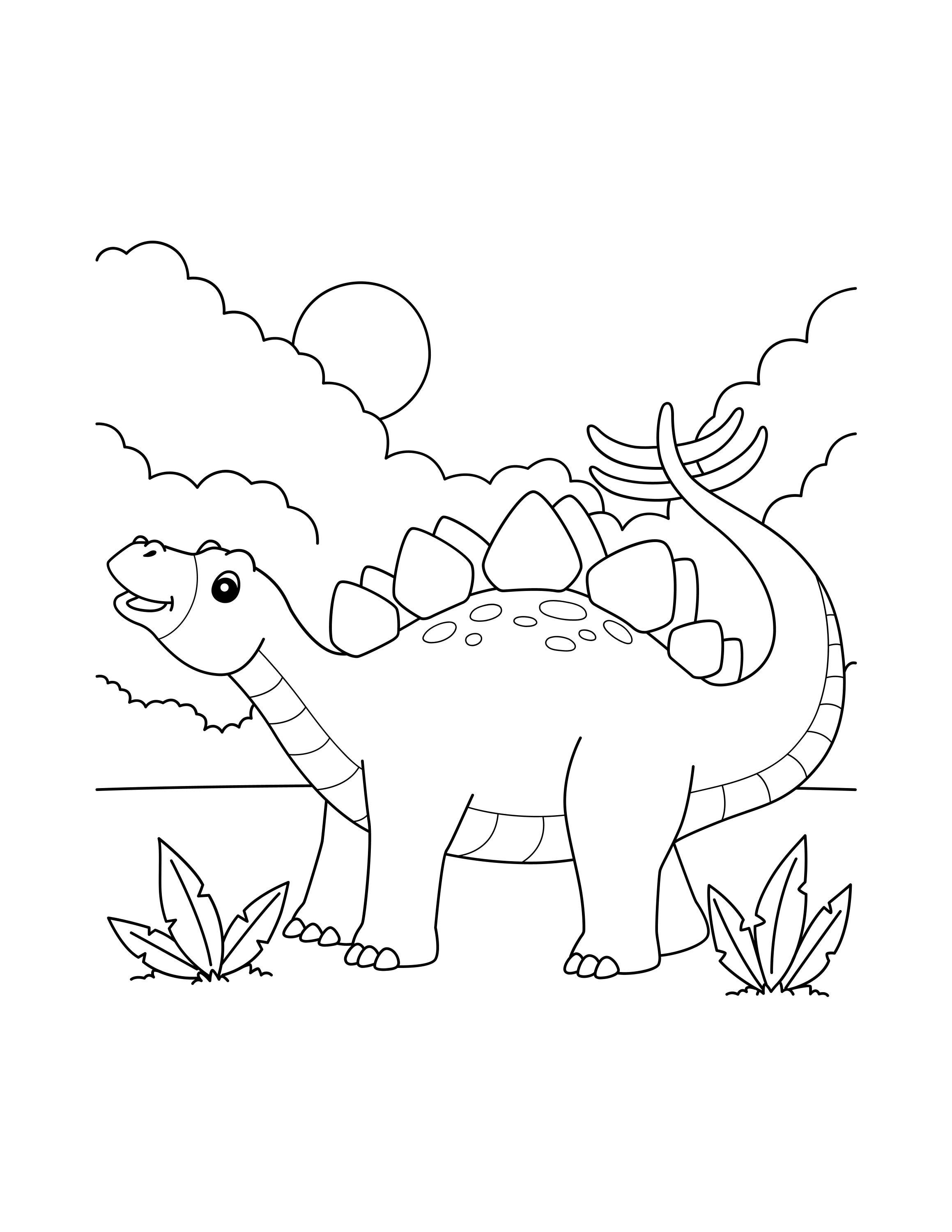 30 Dinosaur Coloring Pages for Kids, Kids Coloring Book, Instant ...