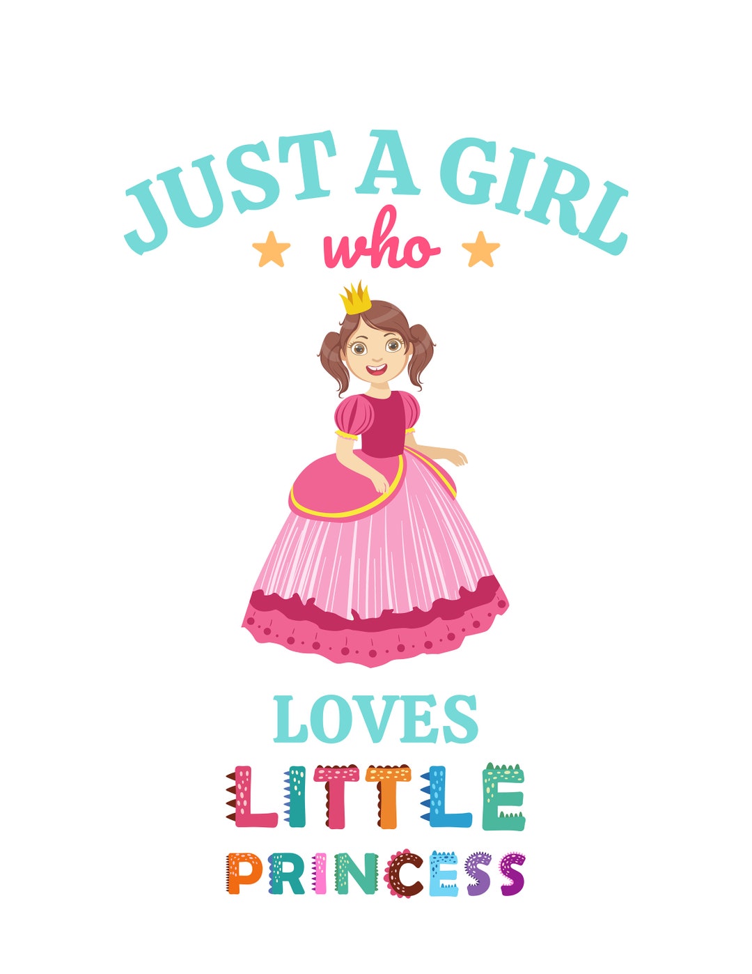 30 Little Princess Coloring Pages, Kids Coloring Book, Instant PDF ...