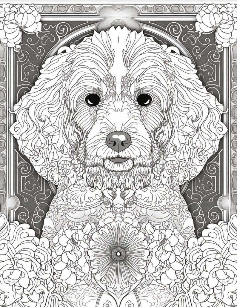 Oodles of Poodles Coloring Pages (30 Pages), Printable Coloring Pages ...