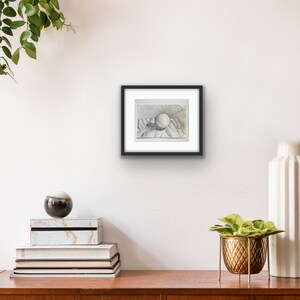 Foam Ball, Original 8x10 Still Life Drawing, Crosshatch Technique ...