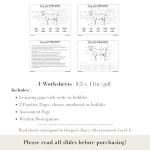 PRINTABLE Dairy Goat External Anatomy - Level 1 - Etsy