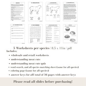 PRINTABLE ALL Bundle Hog, Lamb, Goat, Cow Meat Cuts and Quality ...