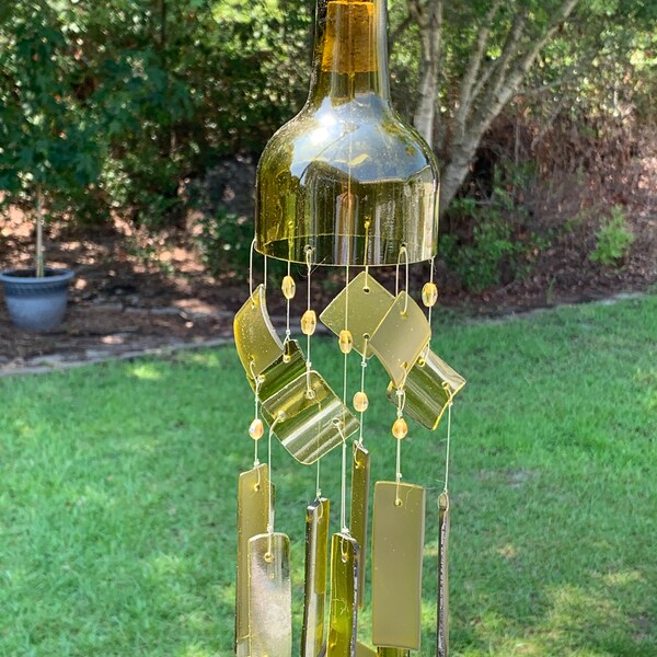 Wine Bottle Wind Chime - Etsy