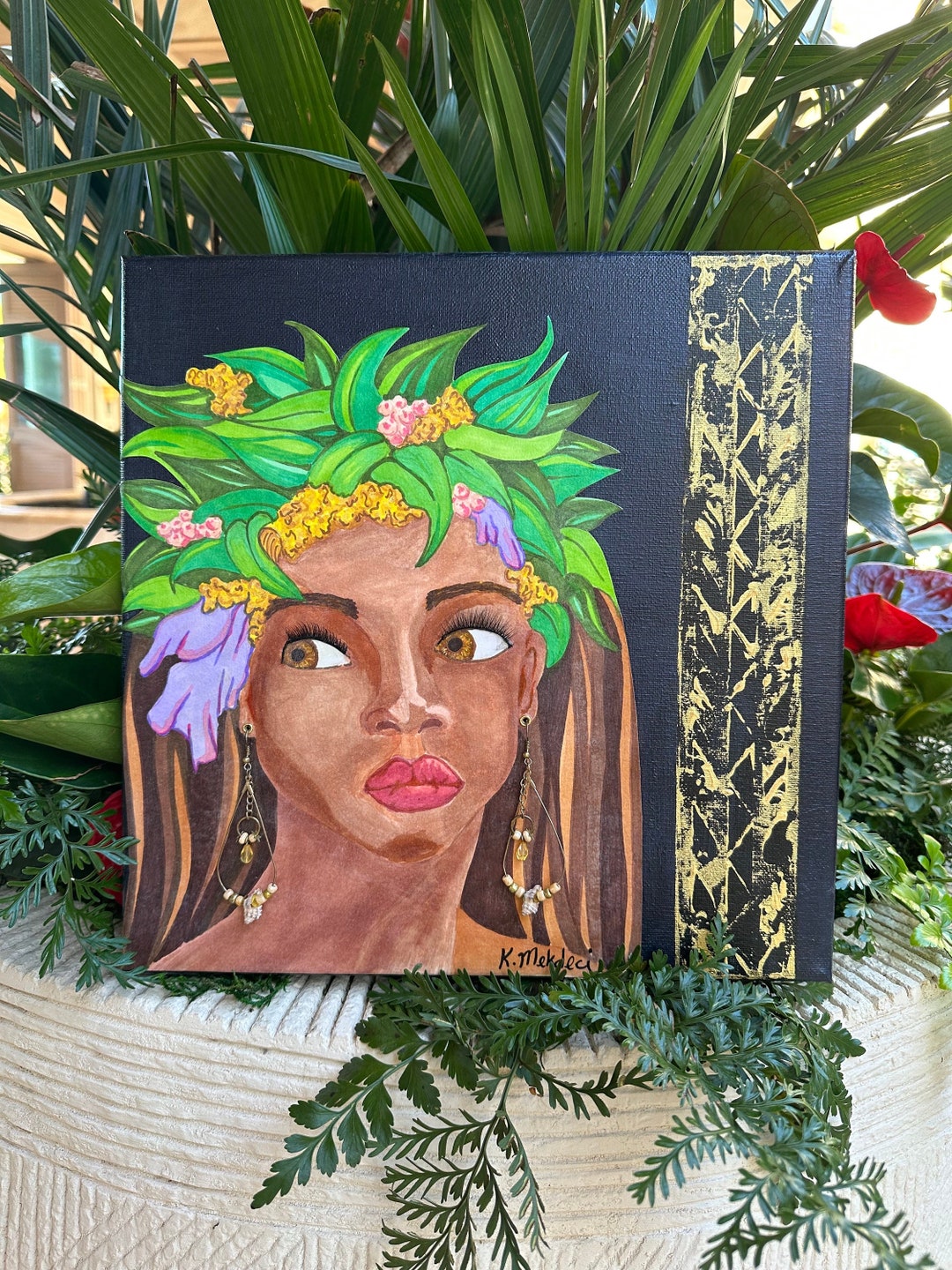 Hawaiian Wahine 12x12 Warrior Women of the World ™ Original - Etsy